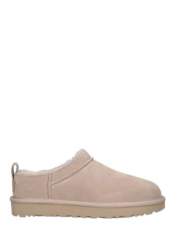 UGG Mini Leather Flat Boots - Beige