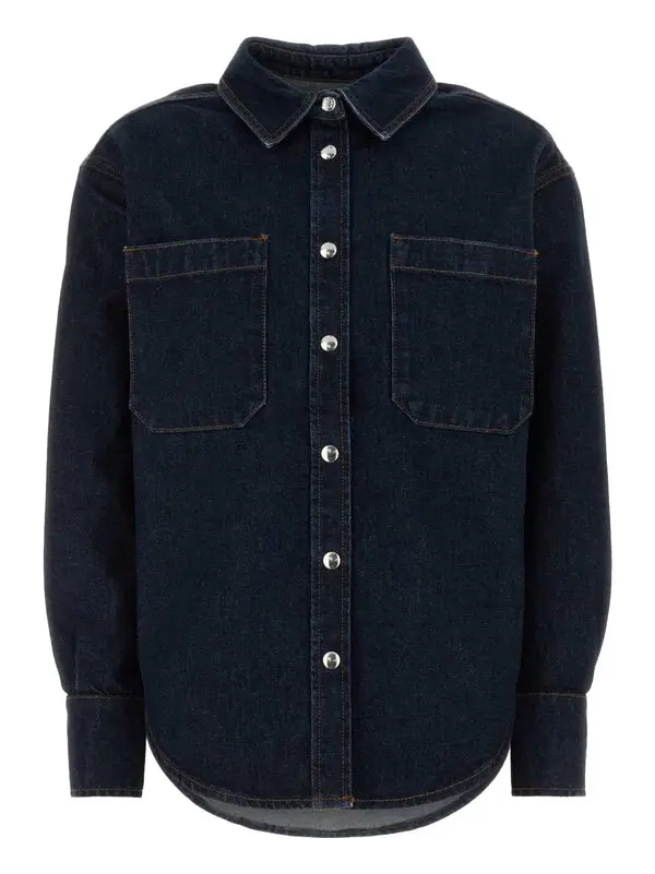 ANINE BING Denim Samy Shirt For - Blue