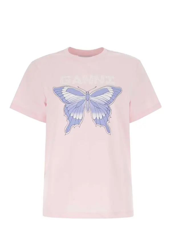 GANNI Light Stretch Lyocell T-shirt - Pink