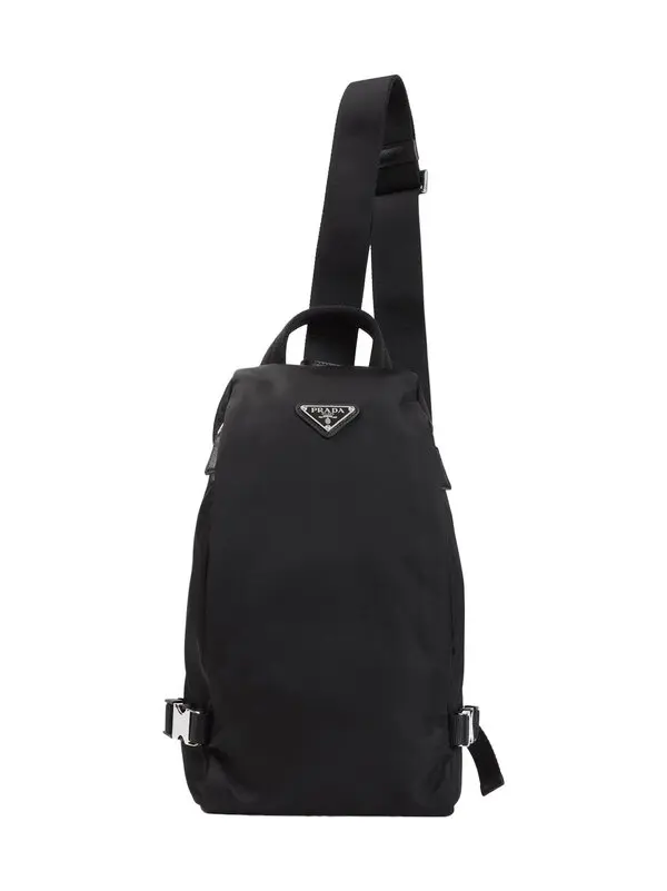 Prada Nylon Backpack, 18cm X 32cm X 10cm - Black
