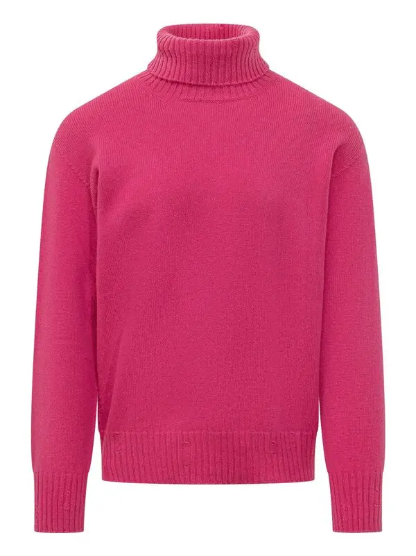 AMARANTO Knit Turtleneck Sweater - Candy