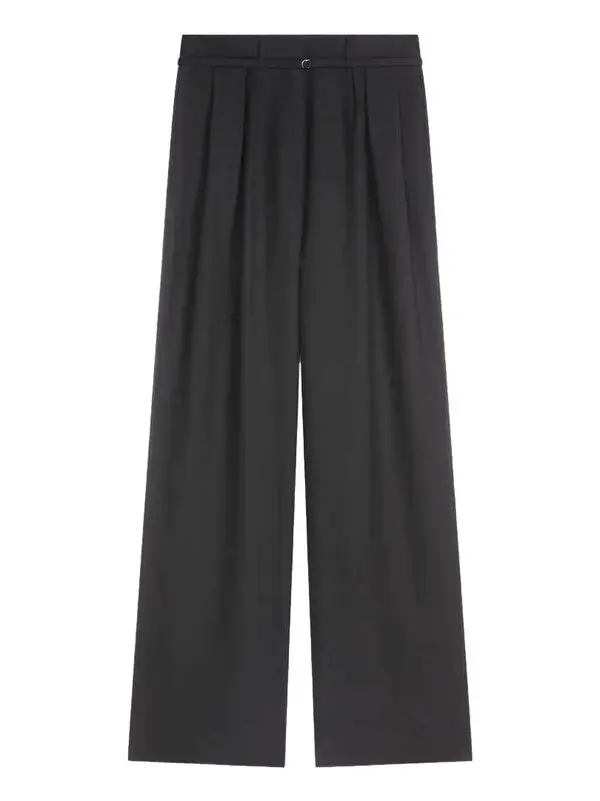 Dries Van Noten Belted Pleated Trousers - Black