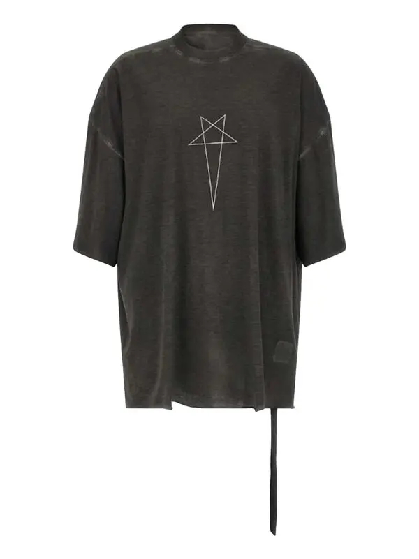 Rick Owens T-shirt Tommy T Faded /silver - Black