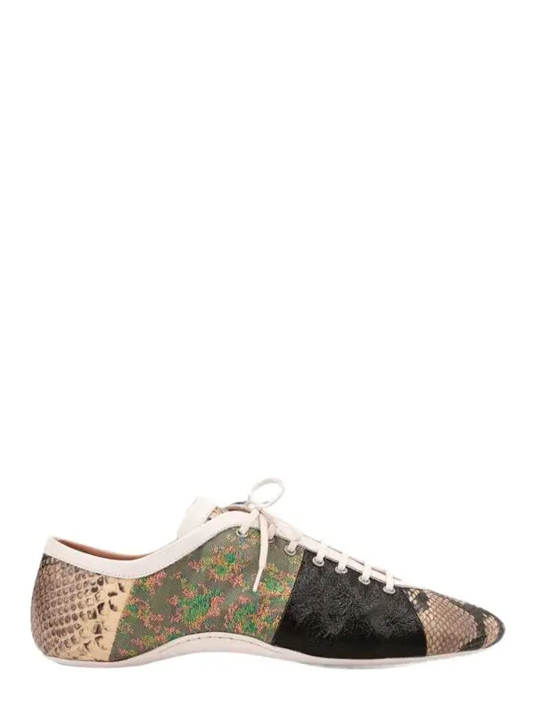 Dries Van Noten Patchwork Ballet-style Sneakers - Green