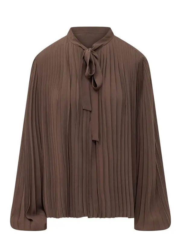 TOM FORD Sunray Plissé Shirt - Musk