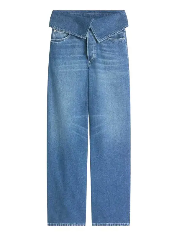 Dries Van Noten Folded-waist Jeans - Blue