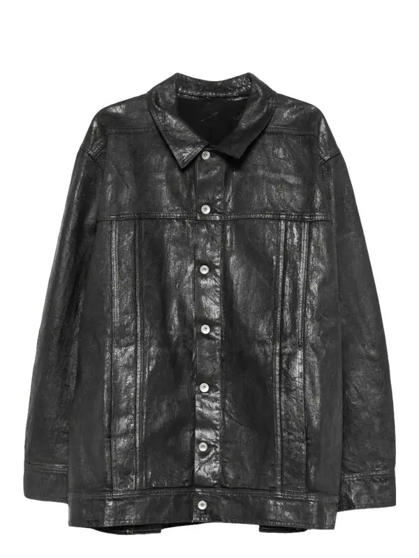 Rick Owens Button-up Denim Jacket - Black