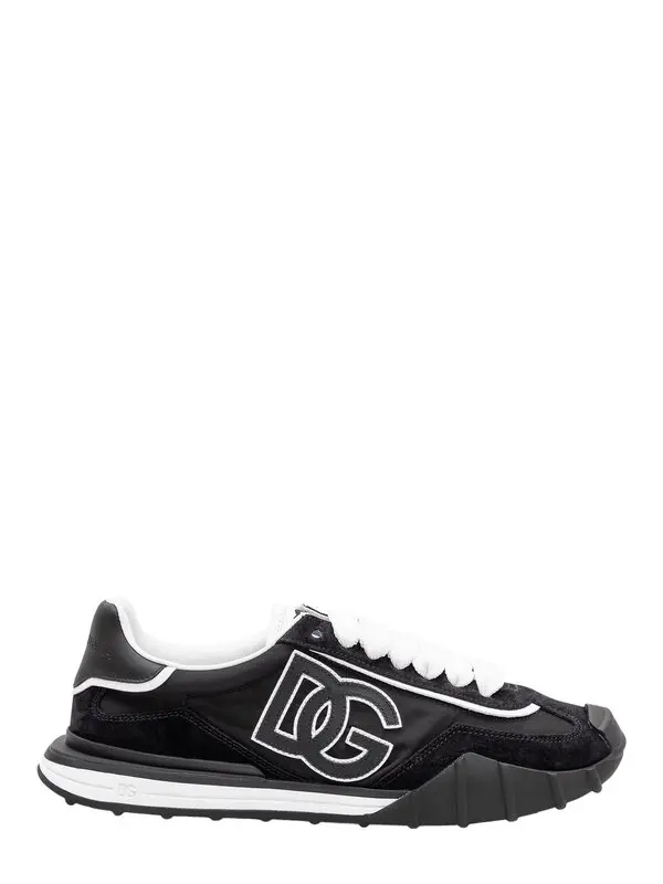 Dolce & Gabbana Low-top Sneakers With Leather Upper - Nero