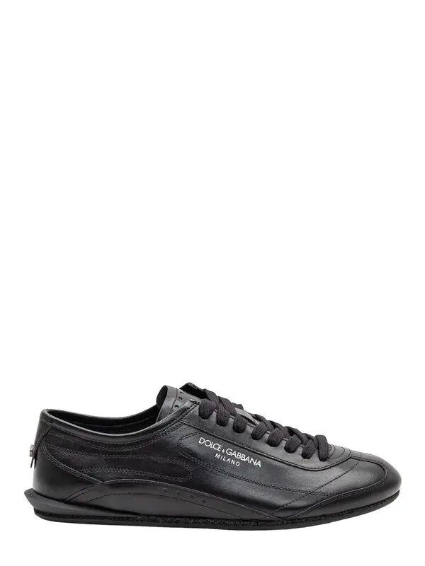 Dolce & Gabbana Low-top Vitello Leather Sneaker - Nero