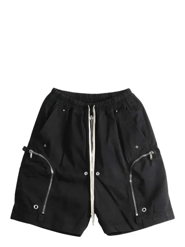 Rick Owens Bauhaus Shorts With Drawstring And Multiple Pockets - Black