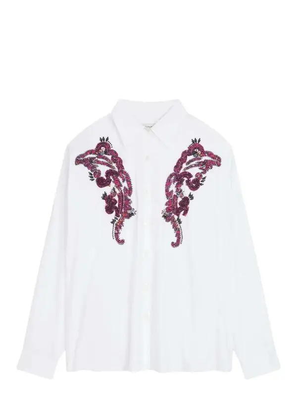 Dries Van Noten Embroidered Cocoon Shirt - White