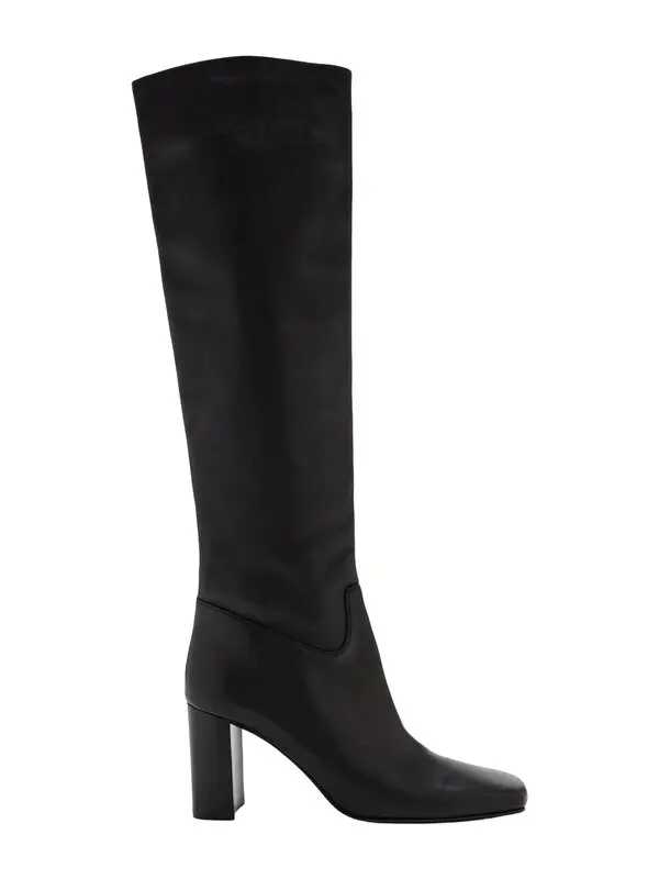 Khaite Petra Knee-high Leather Boots - Black