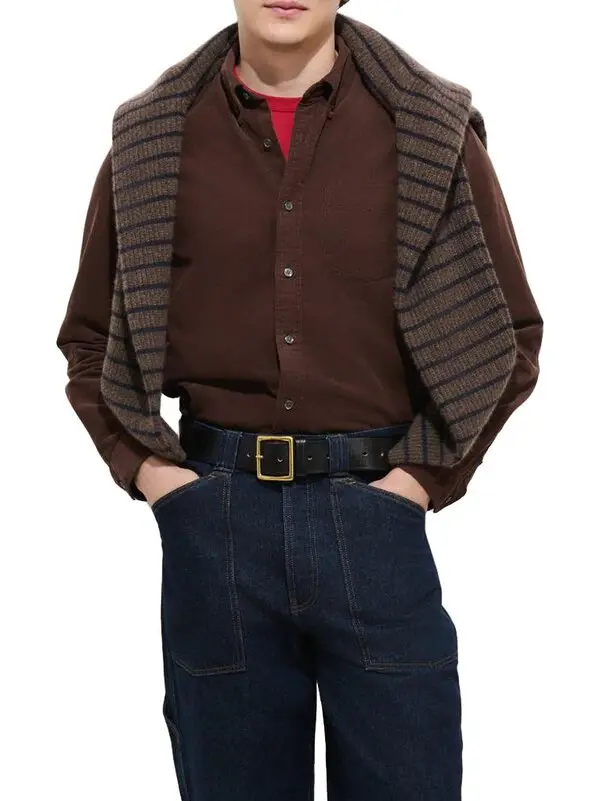 ALEX MILL Mill Fine Wale Corduroy Shirt - Chicory Coffee