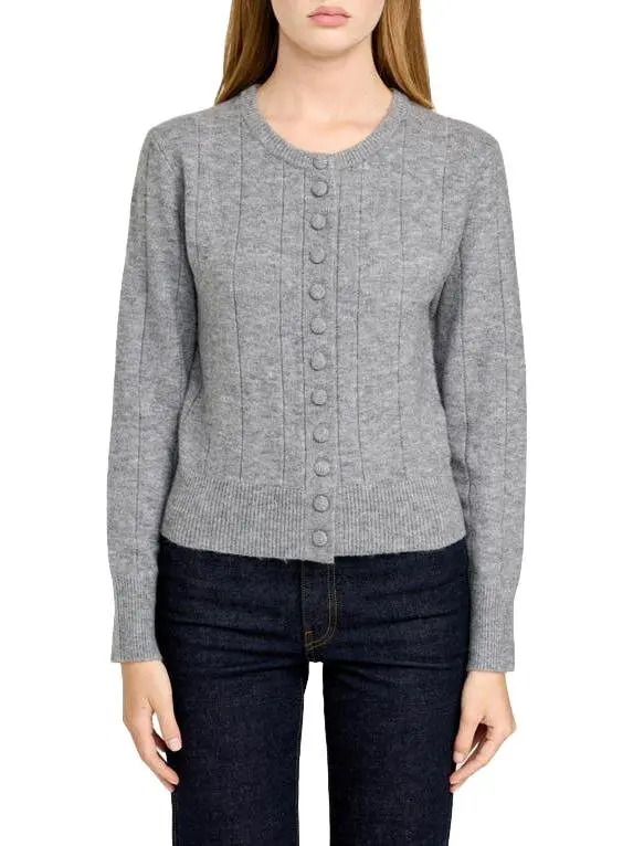 WAYF Cassie Cardigan - Heather Grey