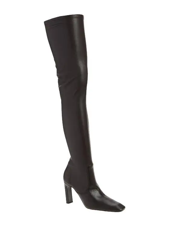 TOTEME Leather Over The Knee Boot - Bark