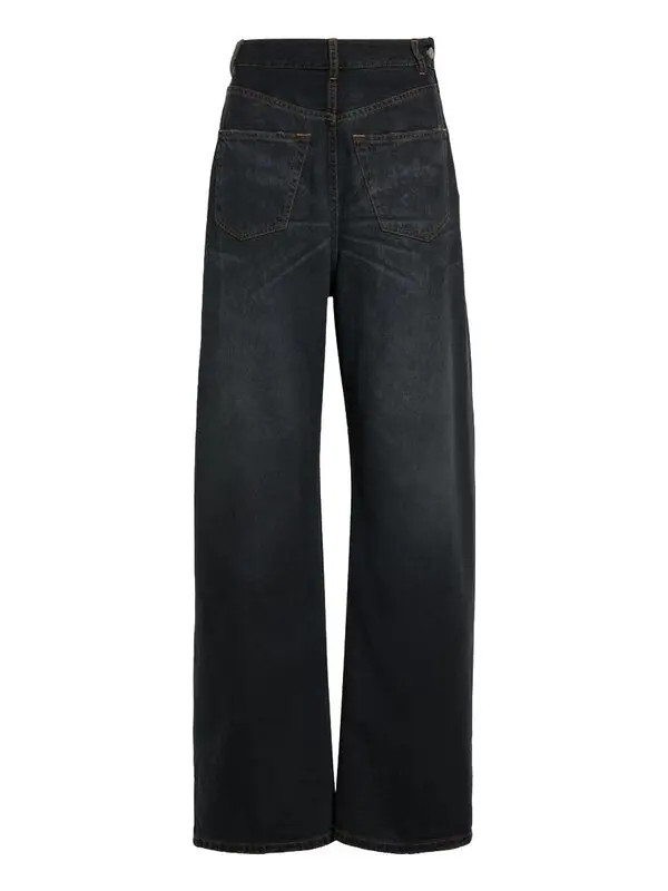 MAISON MARGIELA Wide Leg High Waist Jeans - Dark Blue