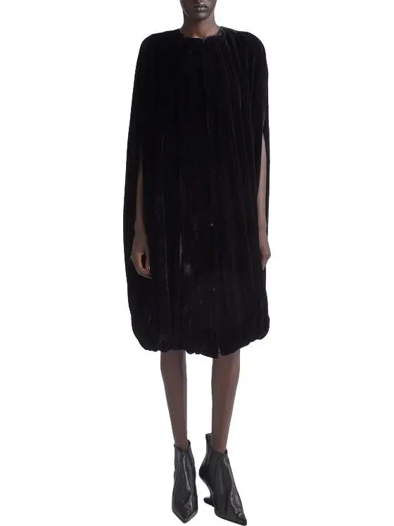 Rick Owens Temple Velvet Bubble Dress - Black