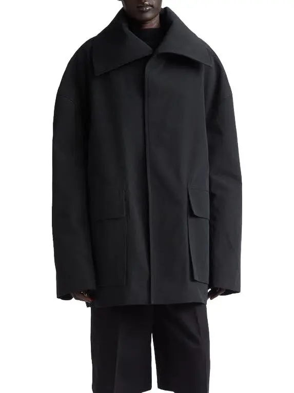 Rick Owens Oversize Dracucollar Coat - Black