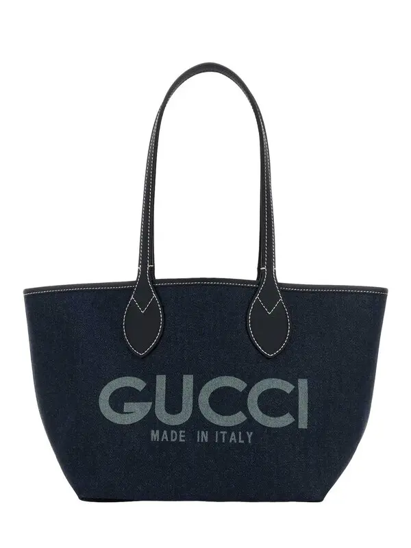 Gucci Denim Totissima Reversibile Shopping Bag - Blue