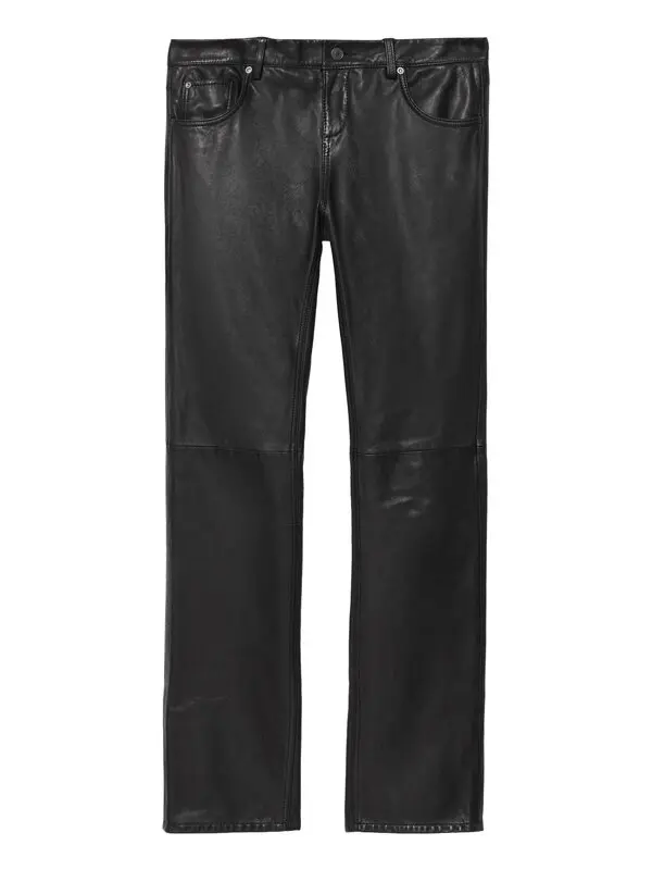 ALLSAINTS Riella Leather Bootcut Pants - Black