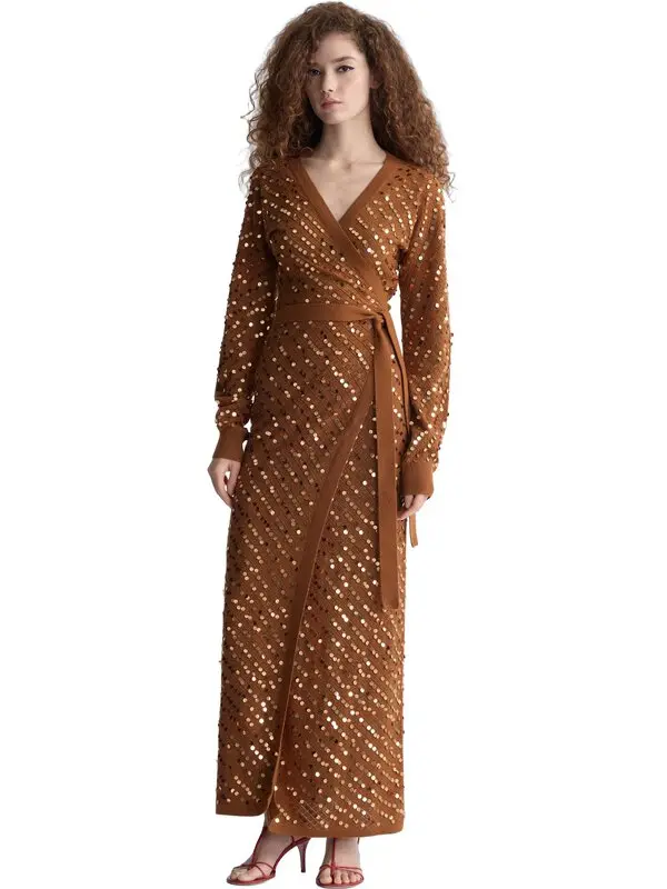 Diane Von Furstenberg Davina Dress - Tabac