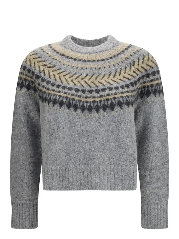 Barbour Annette Fair Ile Crewneck Jumper - Grey