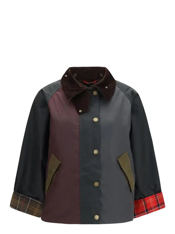 Barbour Patchwork Transport Waxed Jacket - Blue