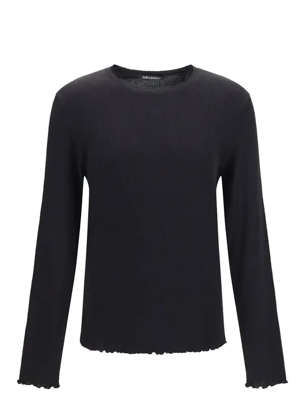 Our Legacy Ribbed Cotton-blend - Black