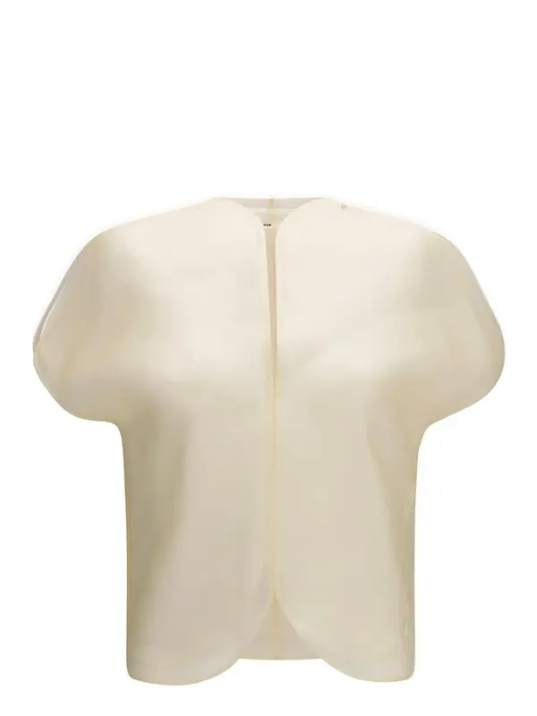 Khaite Briar Silk Organza Top - Cream