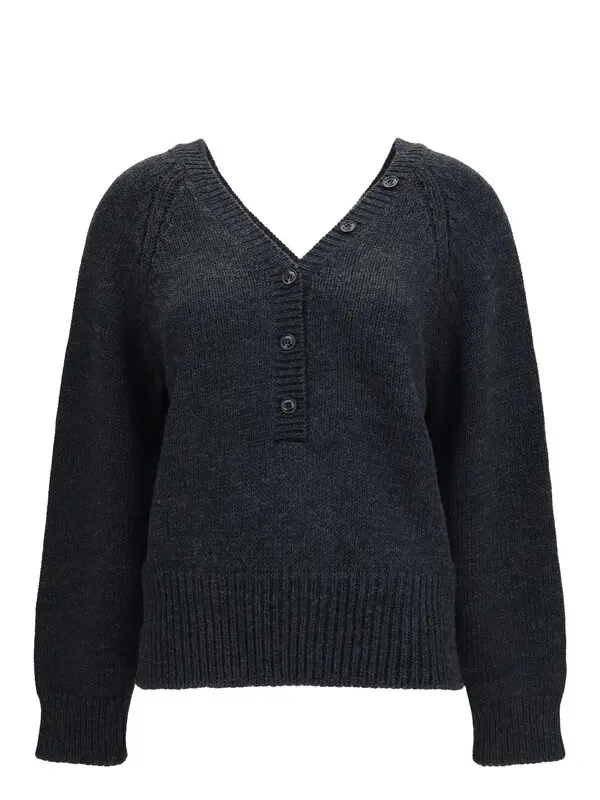 Our Legacy Country Henley Merino Cardigan - Grey
