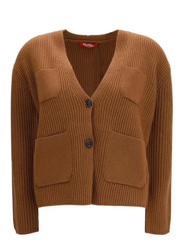 Max Mara Filtro Wool And Cahmere Cardigan - Brown