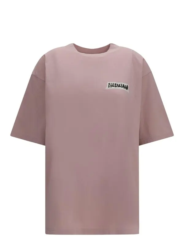 Balenciaga Logo-print T-shirt - Pink
