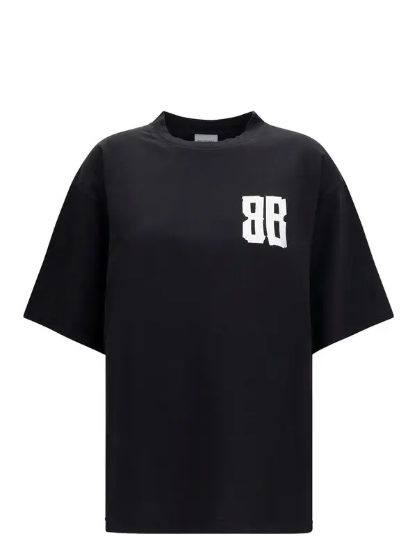 Balenciaga Glitter Logo T-shirt - Black
