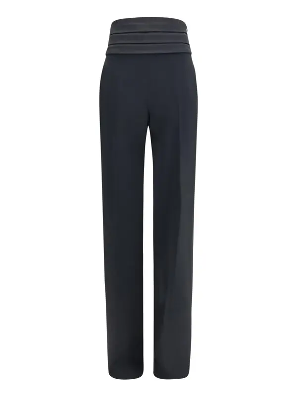 Ermanno Scervino Satin High-waisted Pants - Black