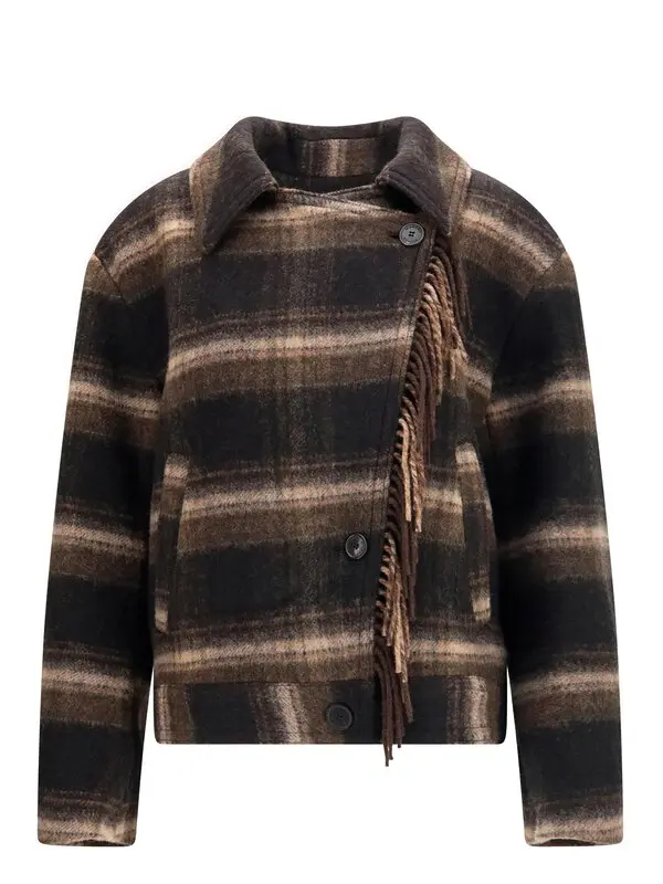 MARANT ETOILE Galeane Wool-blend Short Coat - Black