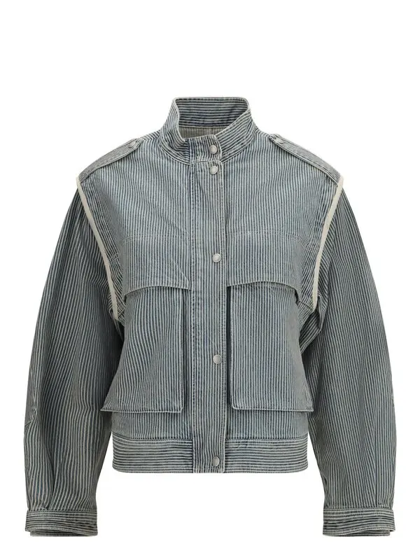 MARANT ETOILE Edany Cotton Twill Jacket - Blue