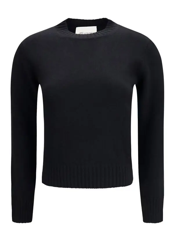 AMI Paris Ai De Coeur Sweater Feale - Black