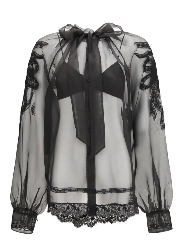 Ermanno Scervino Lace Shirt - Black