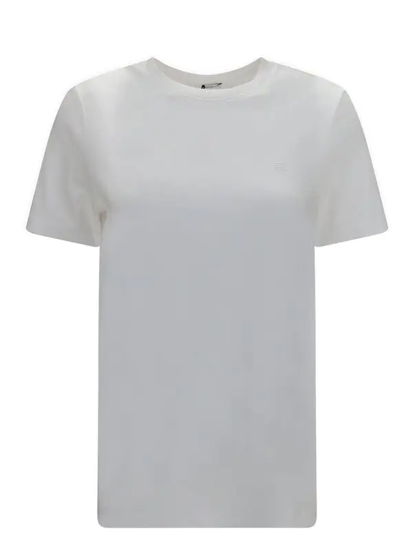 Balmain Embroidered Jersey T-shirt Femae - White