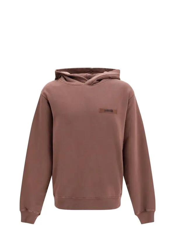 Jacquemus Hooded Sweatshirt Mae - Brown