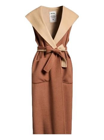 ANNIE PARIS Coat Size Virgin Wool, Cashmere - Beige