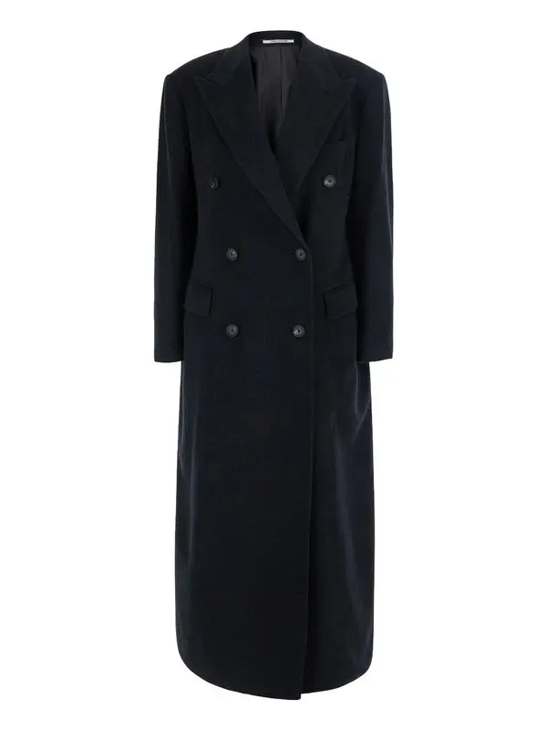 Tagliatore Coat In Fabric With Collar And Long Sleeves - Gray
