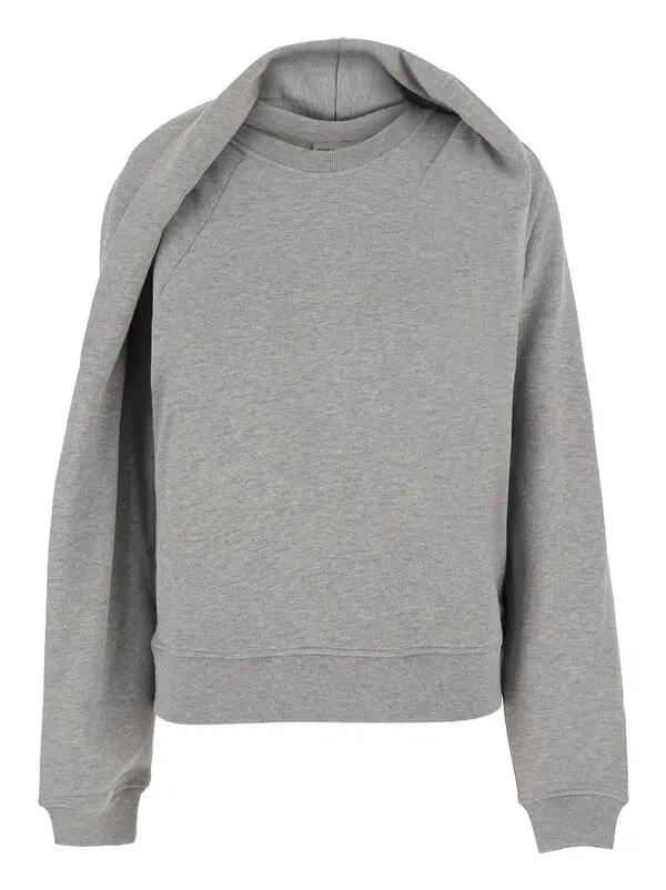 Dries Van Noten Hadrine Sweater In Gray Tech Fabric - Multicolor