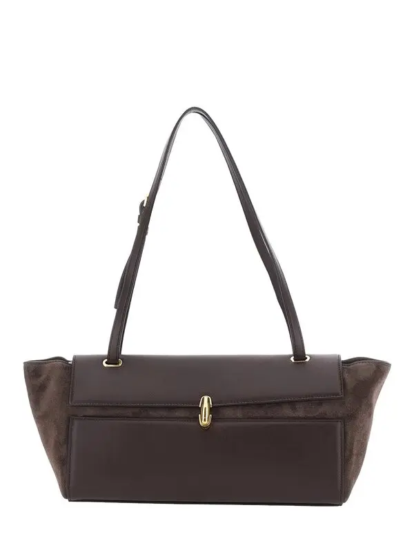 Savette Crossbody Bag In Suede And Smooth Leather With Brown Details For - Multicolor