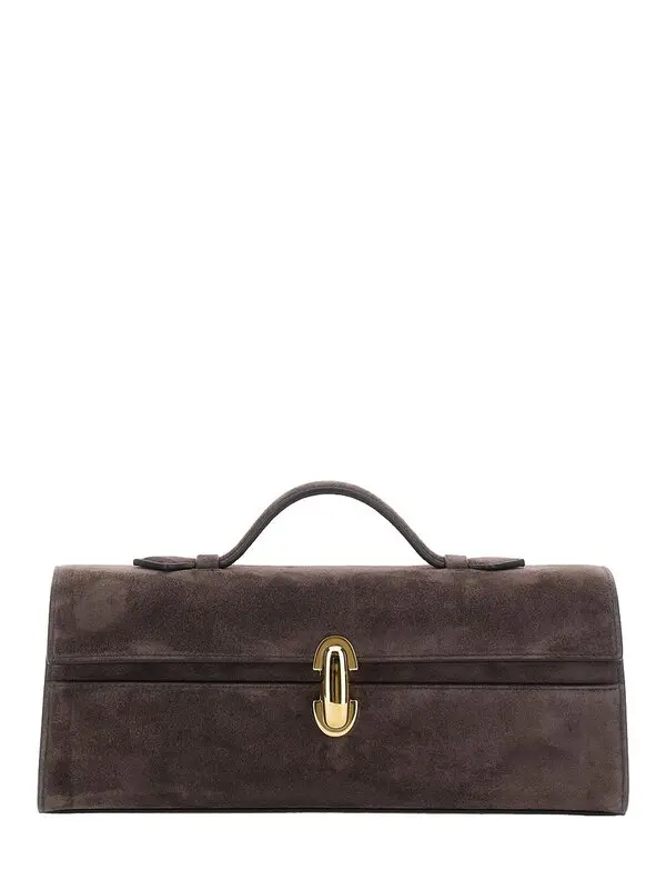 Savette Slim Simmetry' Handbag With Top Handle In Suede For - Brown
