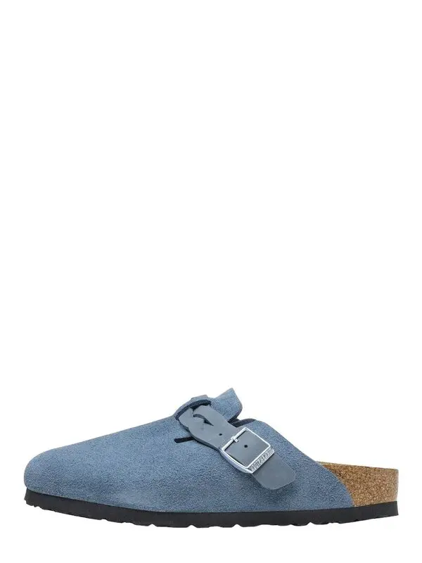 BIRKENSTOCK Boston Braided Suede Leather Sandals 'elemental - Blue