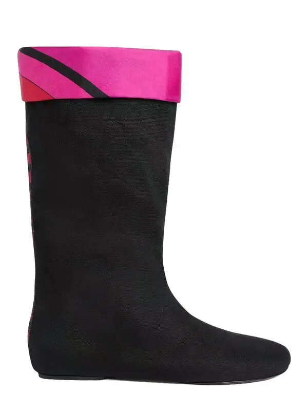 Emilio Pucci Boots With Printed Details - Black