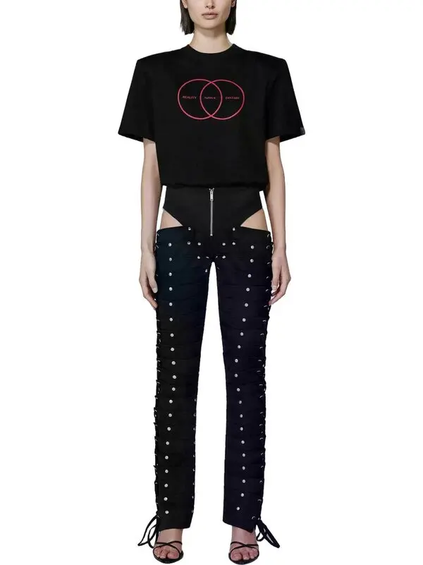 SRVC STUDIO Graphic-print T-shirt - Black