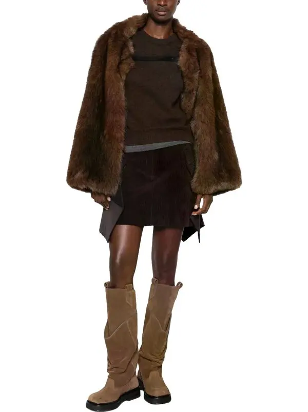 JUUN.J Faux-fur Cropped-length Jacket - Brown