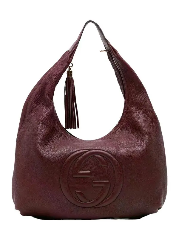 Gucci 2016-2026 Calfskin Soho Hobo Bag - Red